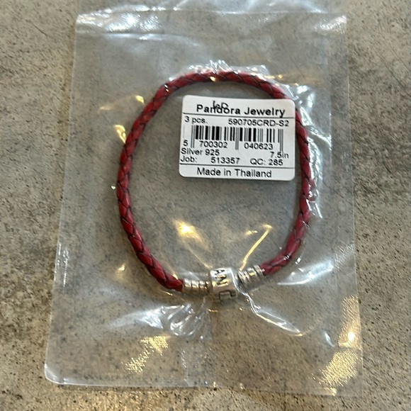 Pandora | Jewelry | Retired Single Red Leather Bracelet | Poshmark